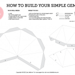 Diamonds papercraft template – Free! – Studio Lise Lefebvre